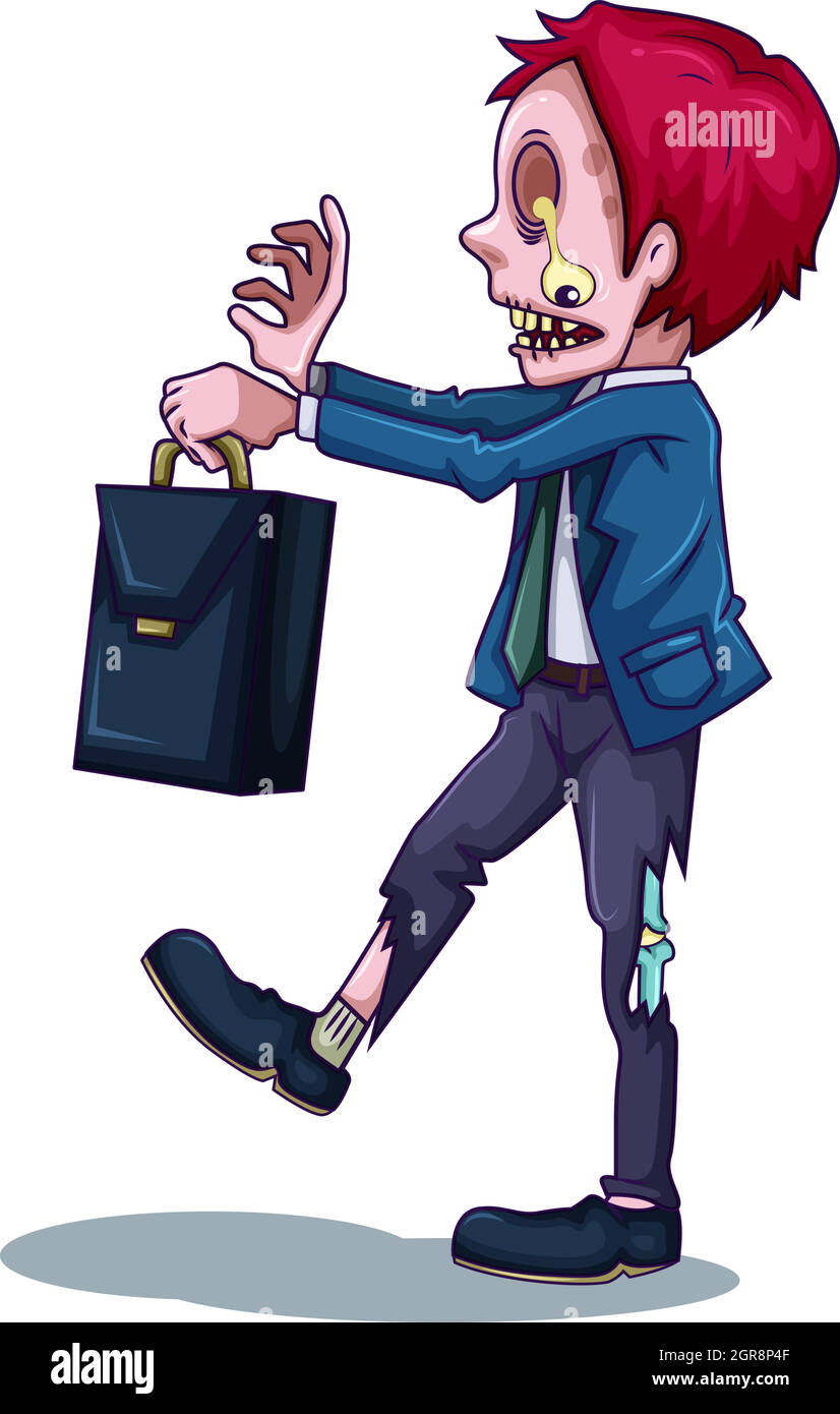 A male zombie with a bag Stock Vector Image & Art - Alamy