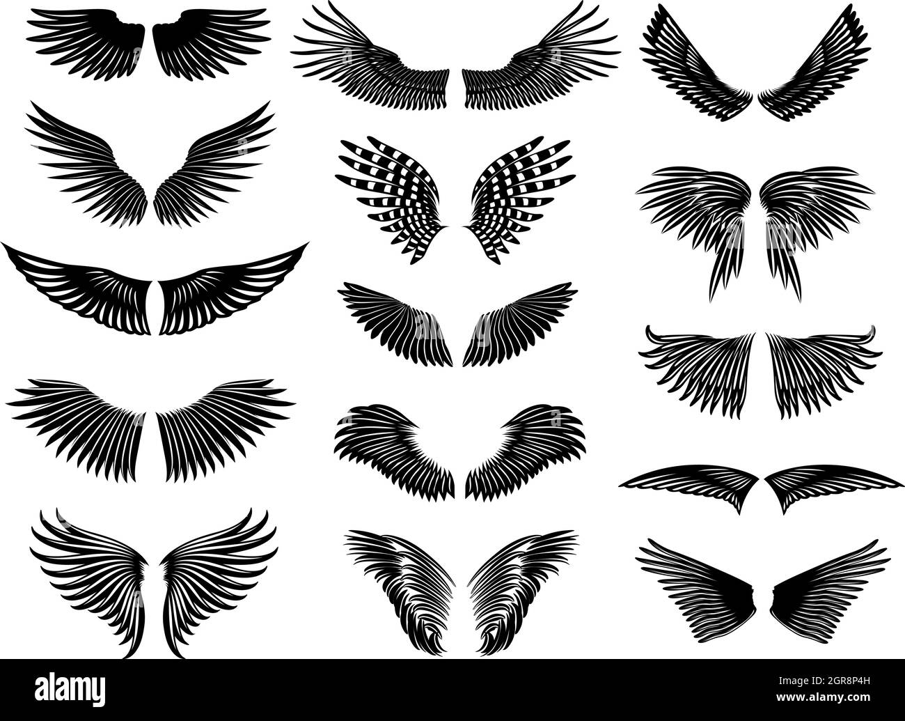 Detailed wing Stock Vector Images - Alamy