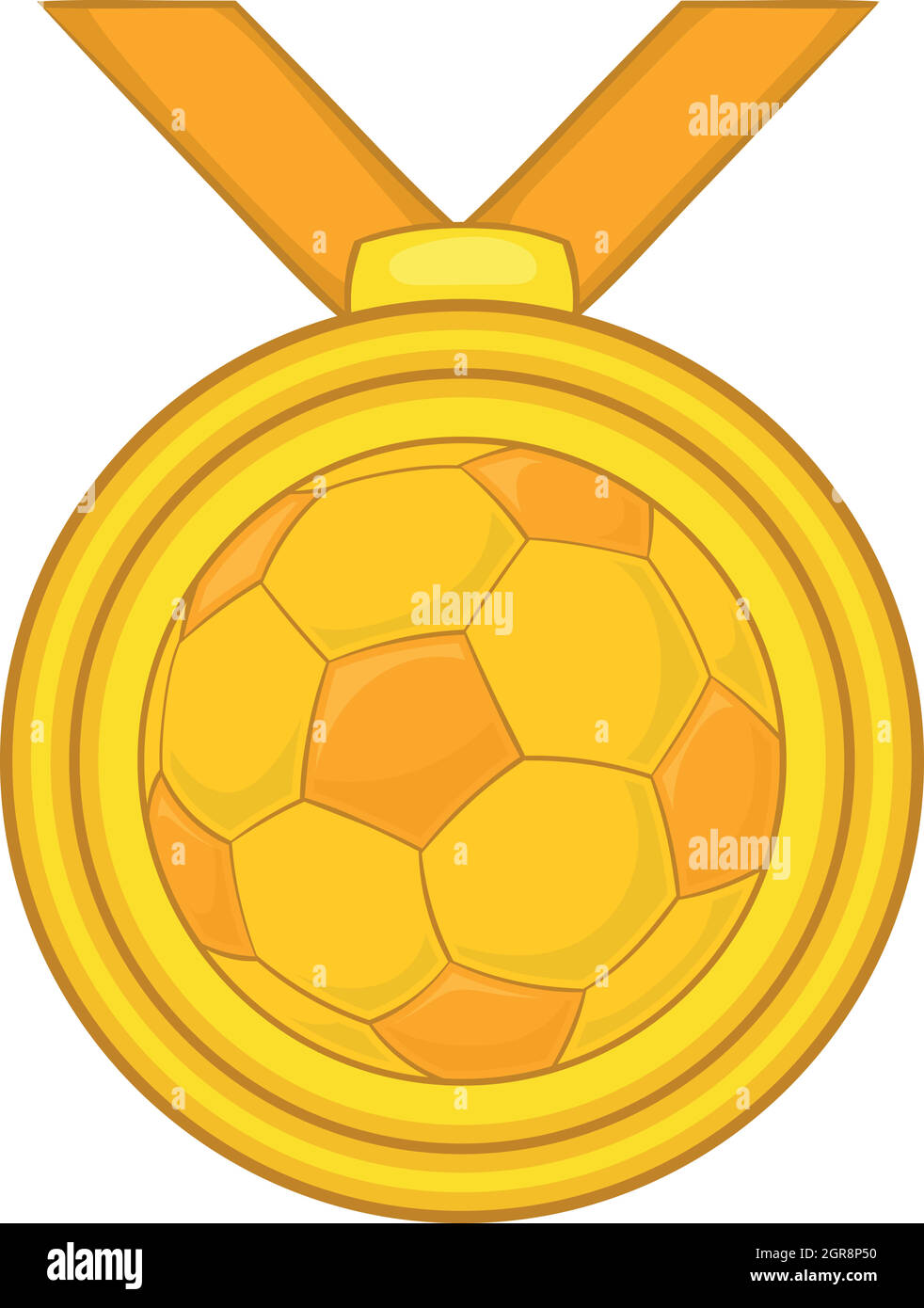 Medal in football icon, cartoon style Stock Vector Image & Art - Alamy