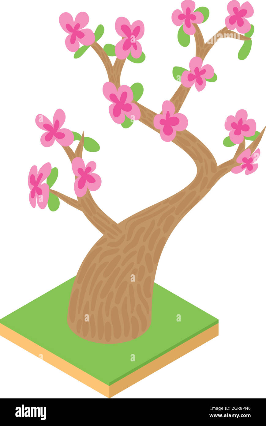 Cherry icon isolated style Cut Out Stock Images & Pictures - Alamy