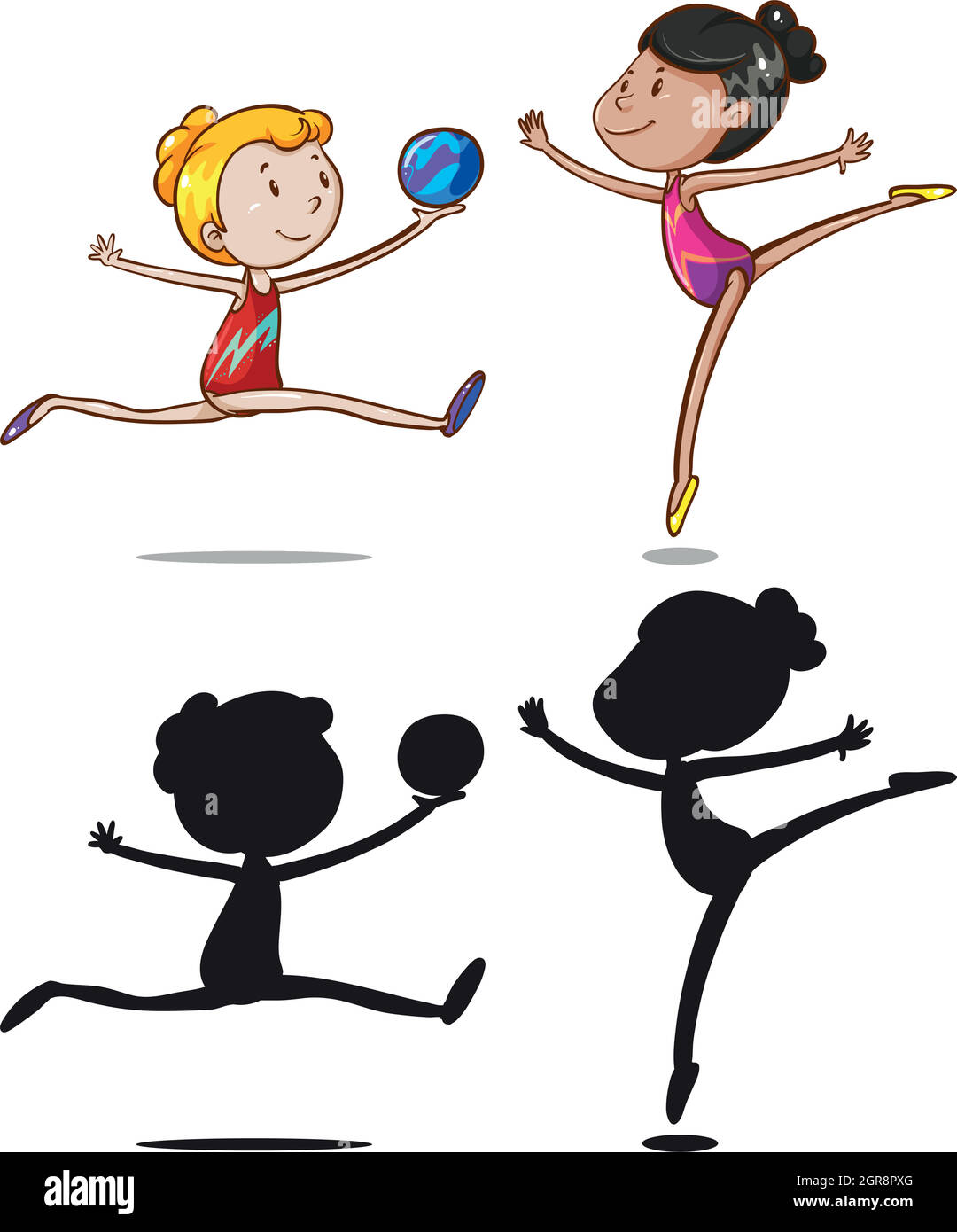 Set of gymnastic athletes character Stock Vector Image & Art - Alamy