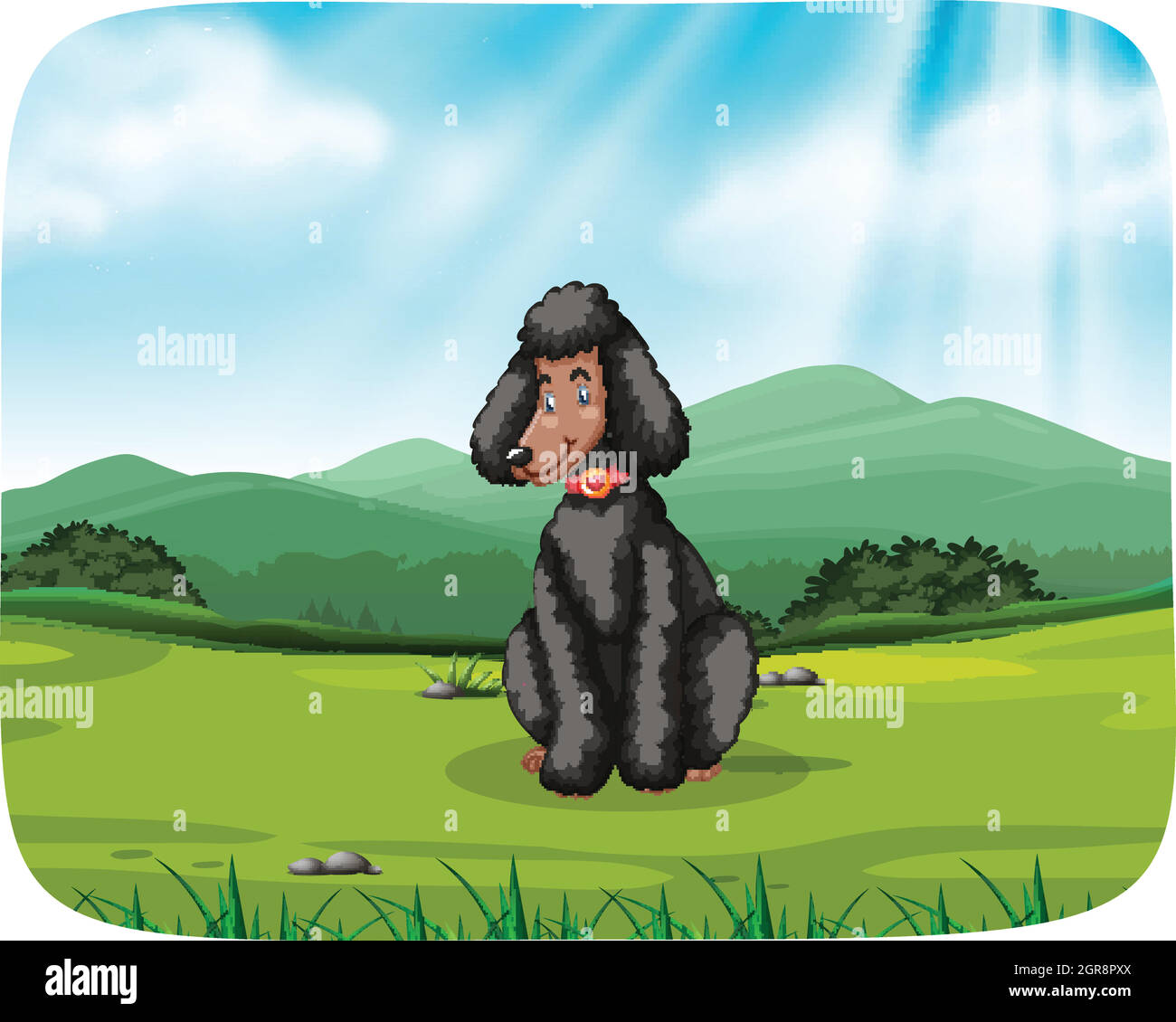 Sitting near tree Stock Vector Images - Alamy