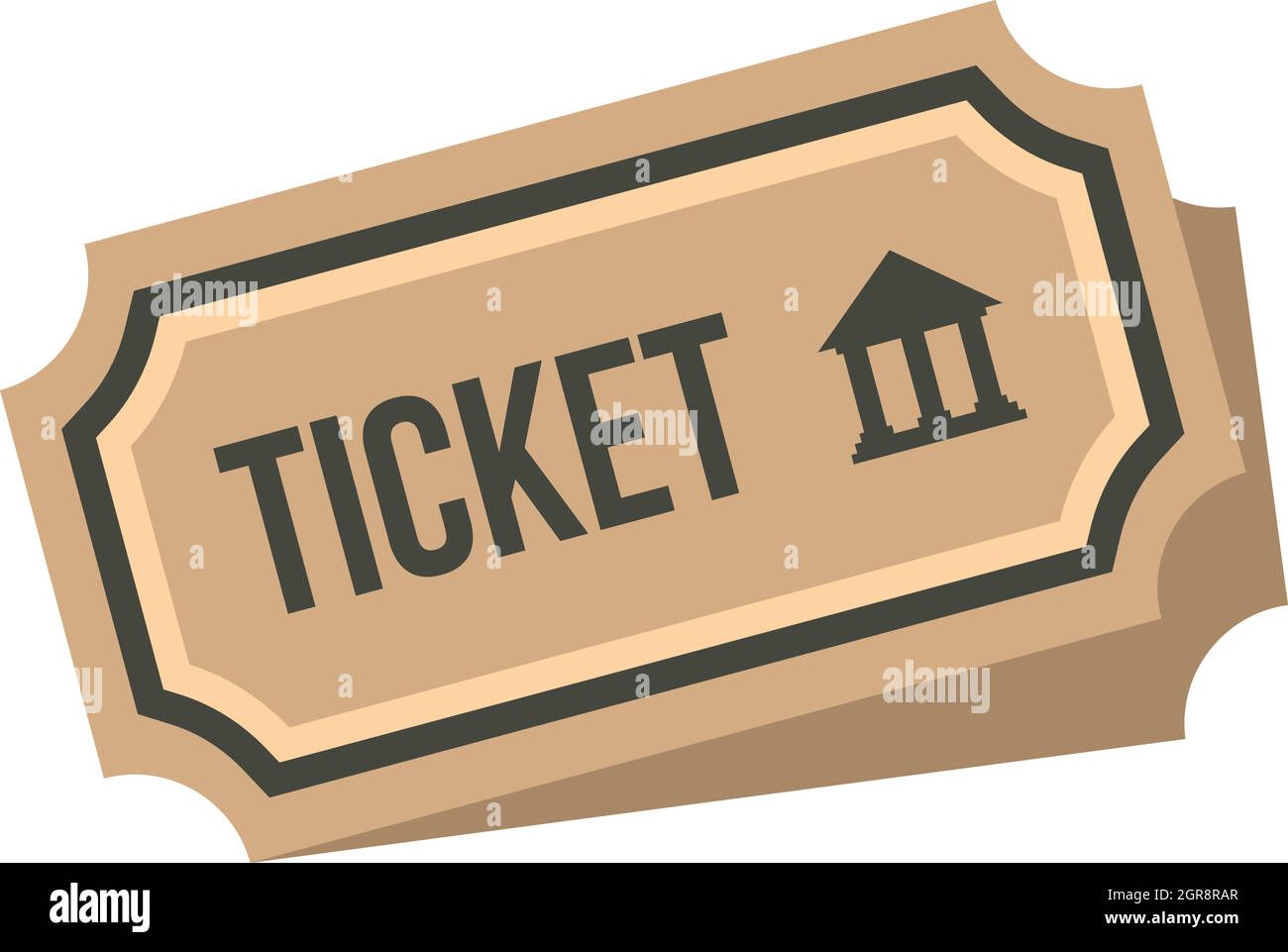 Museum ticket icon, flat style Stock Vector Image & Art - Alamy