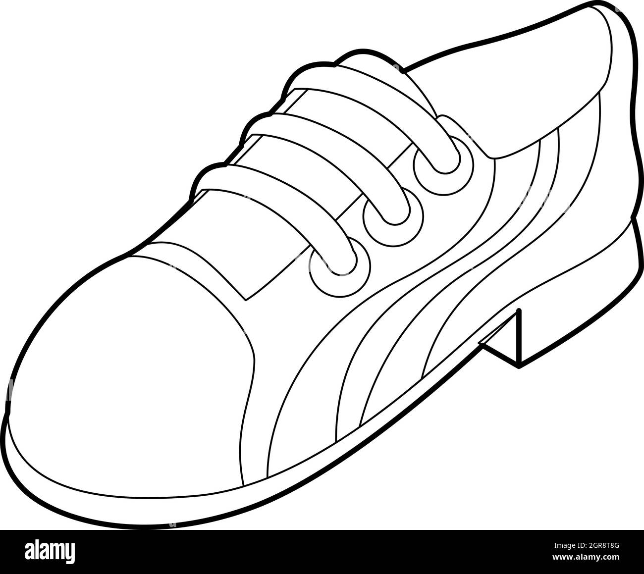 Running shoe side view white background Stock Vector Images - Alamy