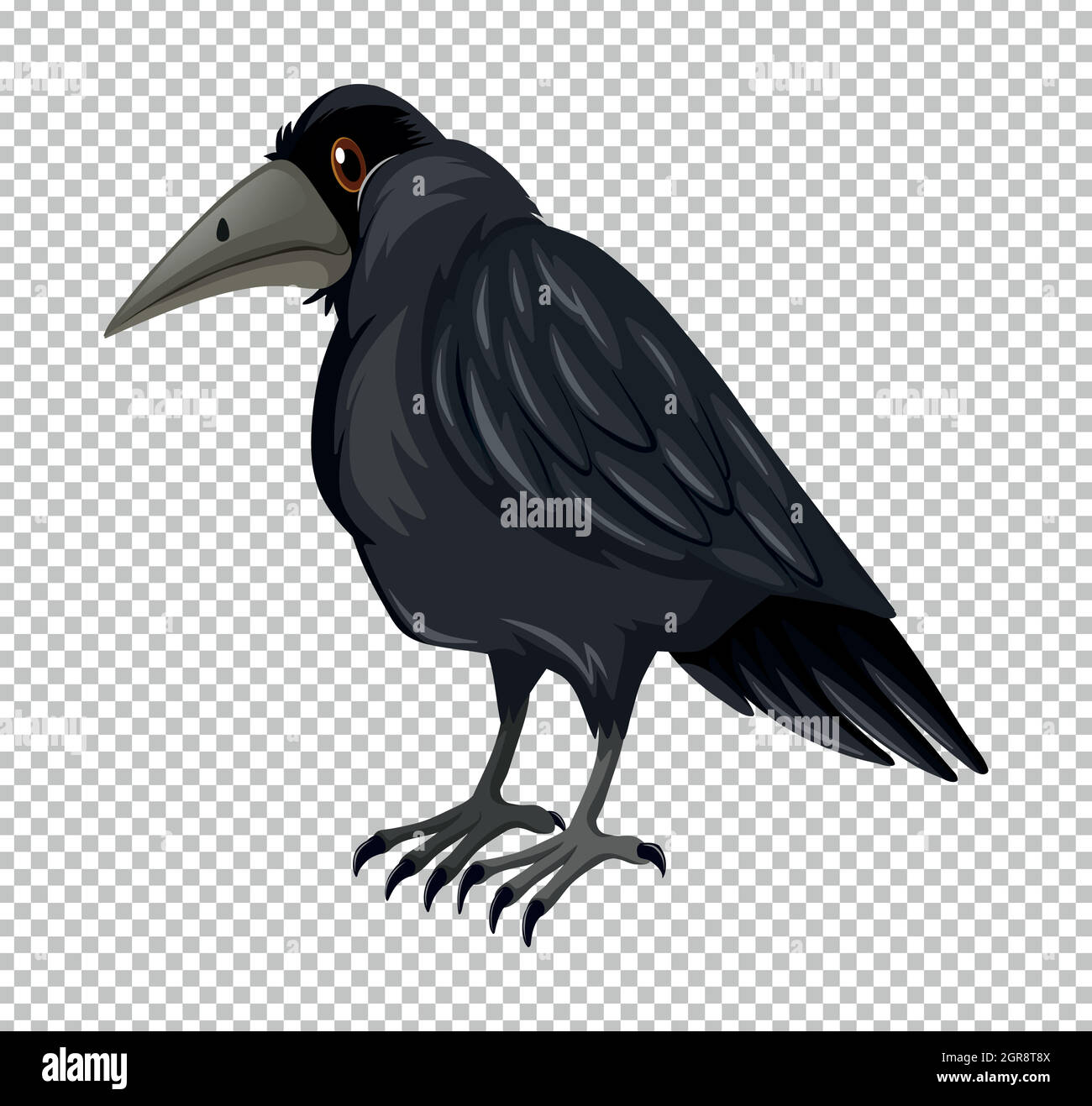 Wild crow on transparent background Stock Vector Image & Art - Alamy
