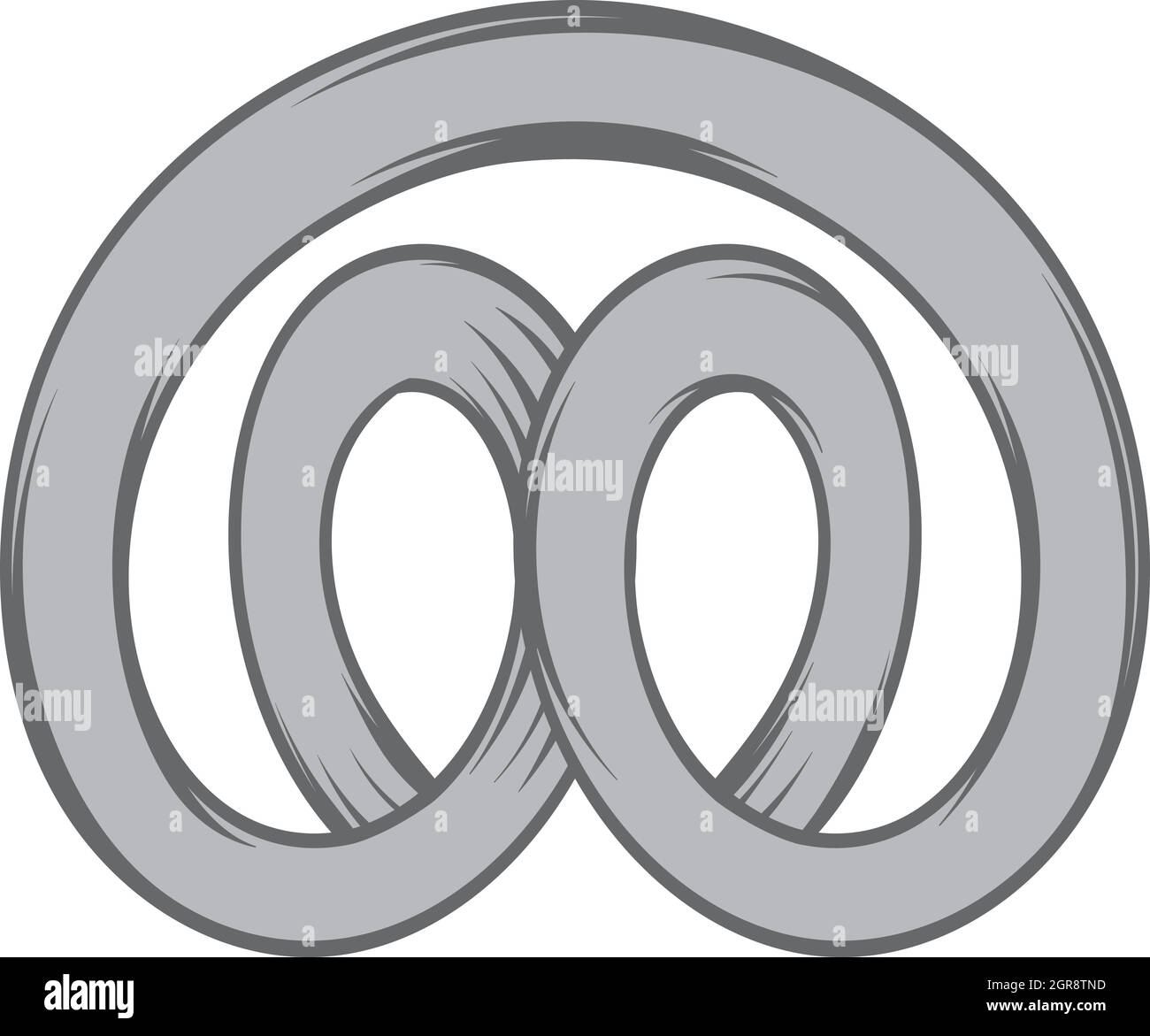 Pretzel icon, black monochrome style Stock Vector Image & Art - Alamy