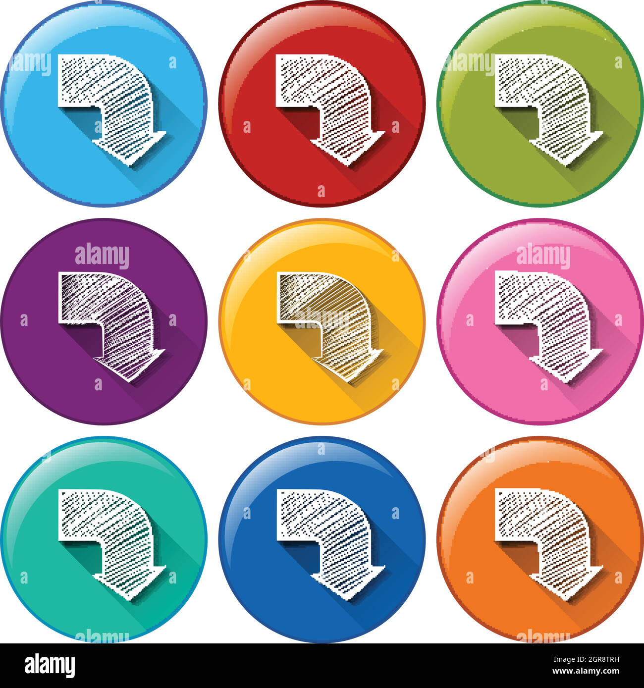 White pointing arrows Stock Vector Images - Alamy