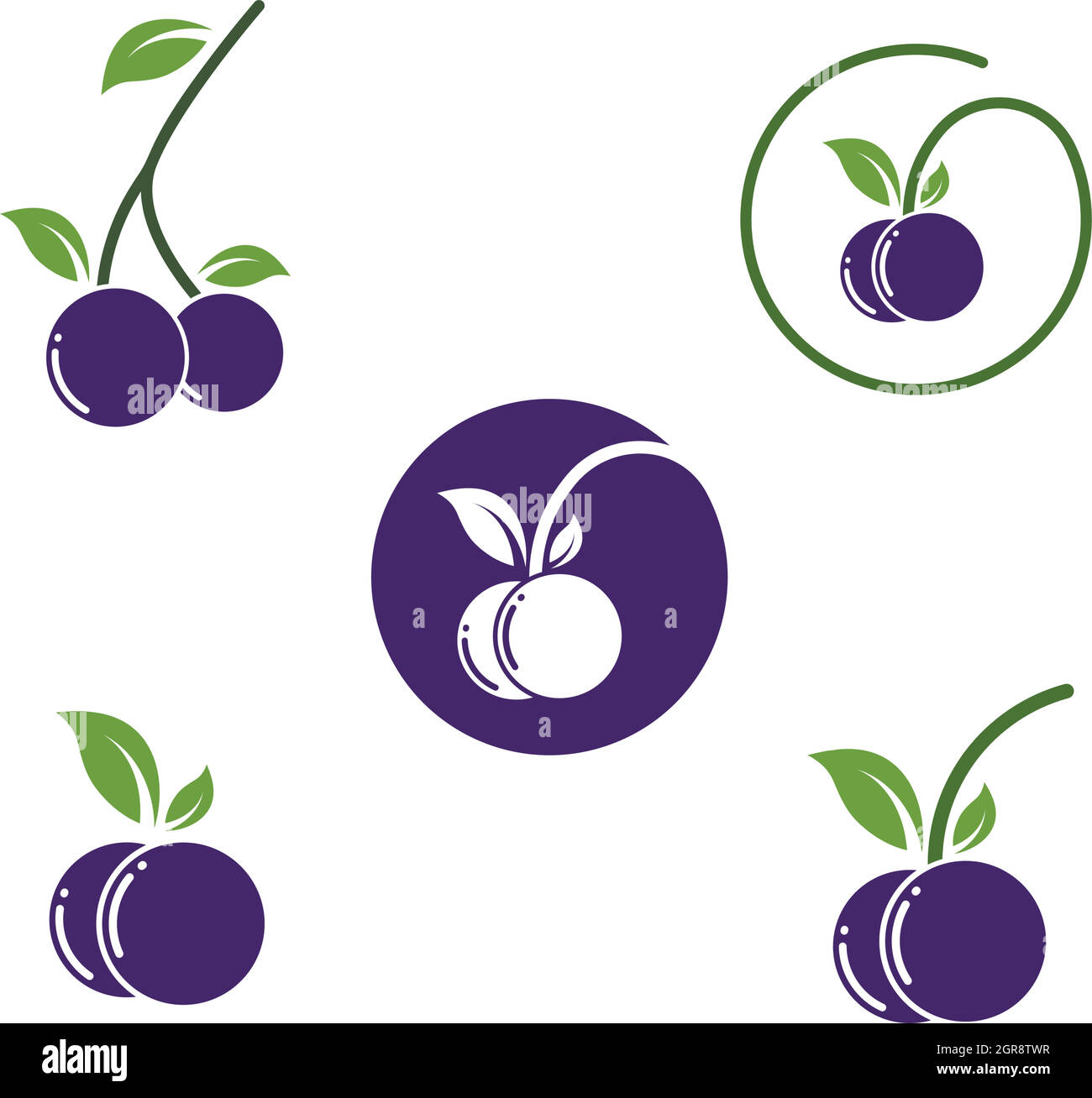 Blueberry farm Stock Vector Images - Alamy