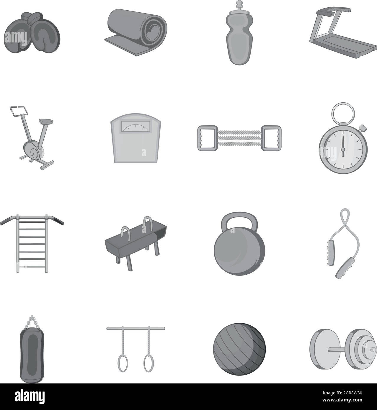 Fitness equipment vector Cut Out Stock Images & Pictures - Alamy