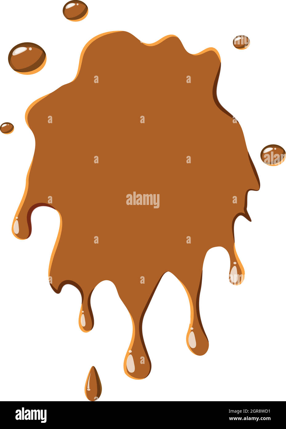 Caramel splash sweet liquid Stock Vector Images - Alamy