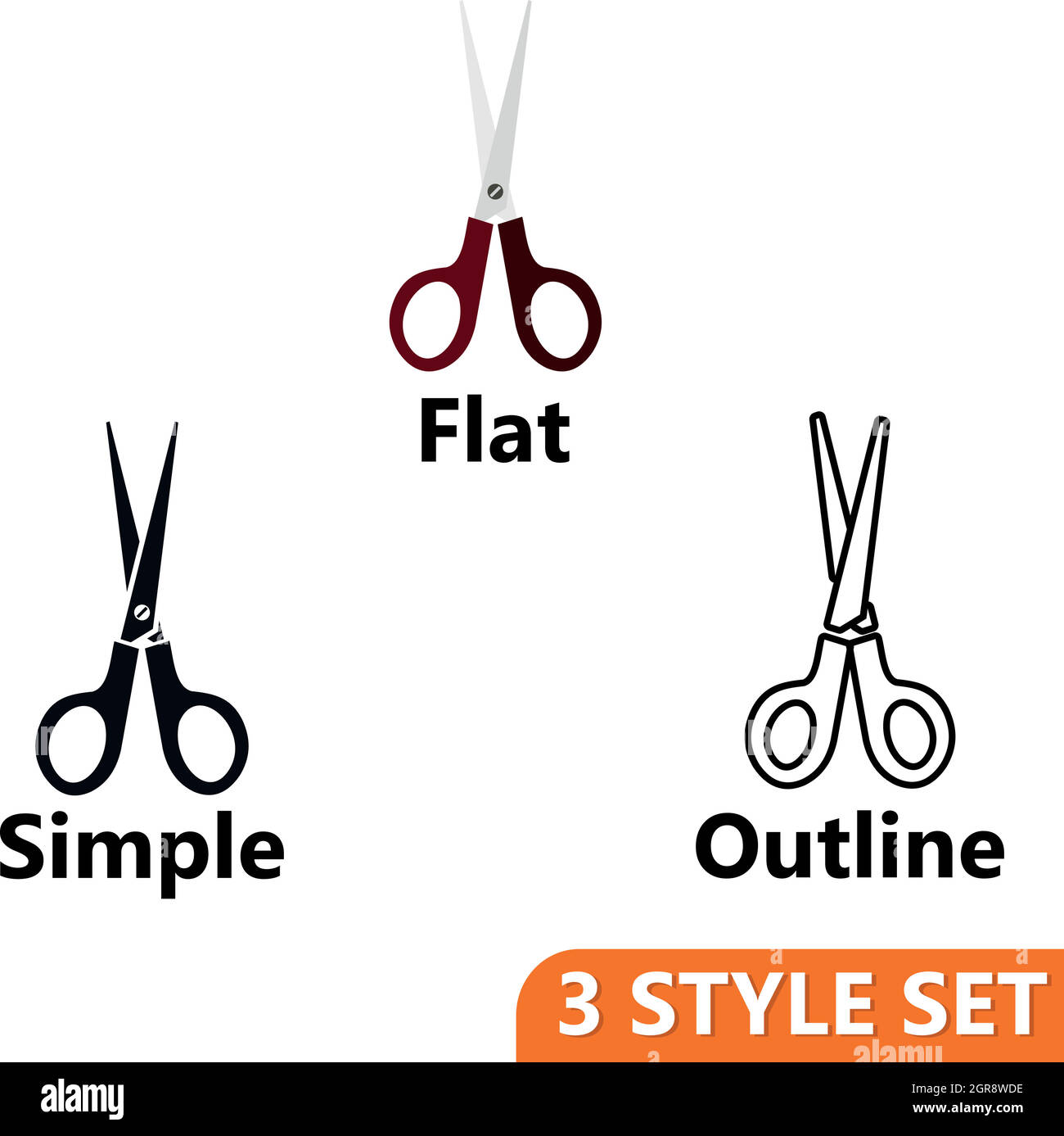 Scissors set collection hi-res stock photography and images - Alamy