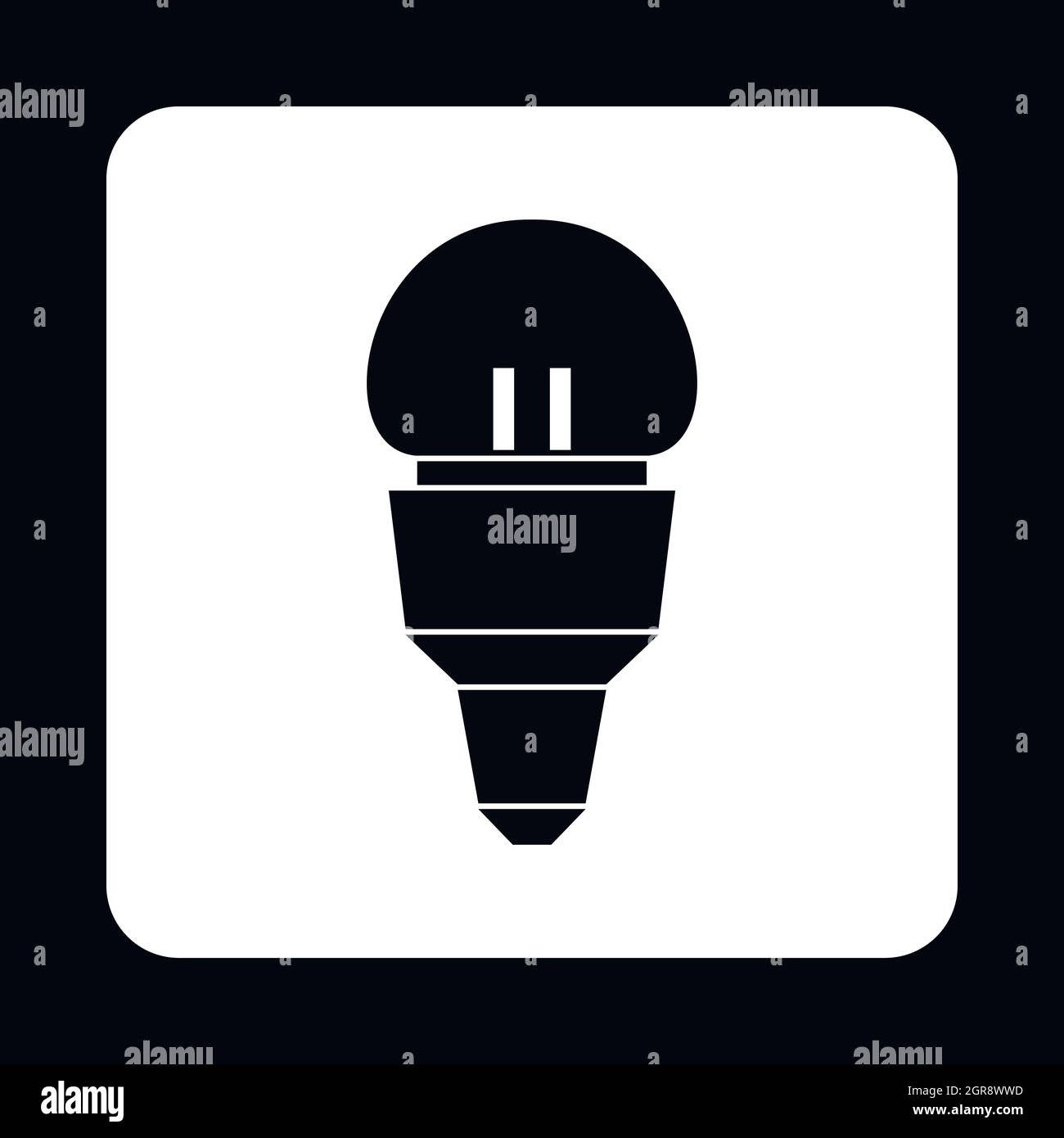LED bulb icon, simple style Stock Vector Image & Art - Alamy