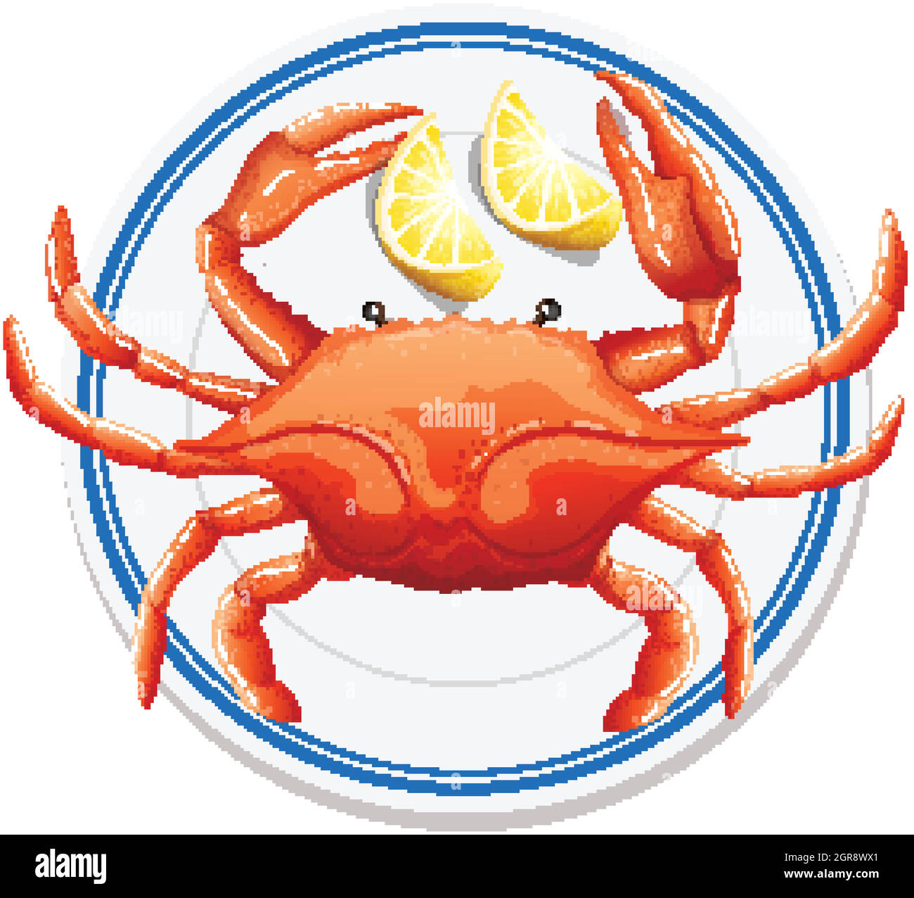 Aerial view of food on plate Stock Vector Image & Art - Alamy