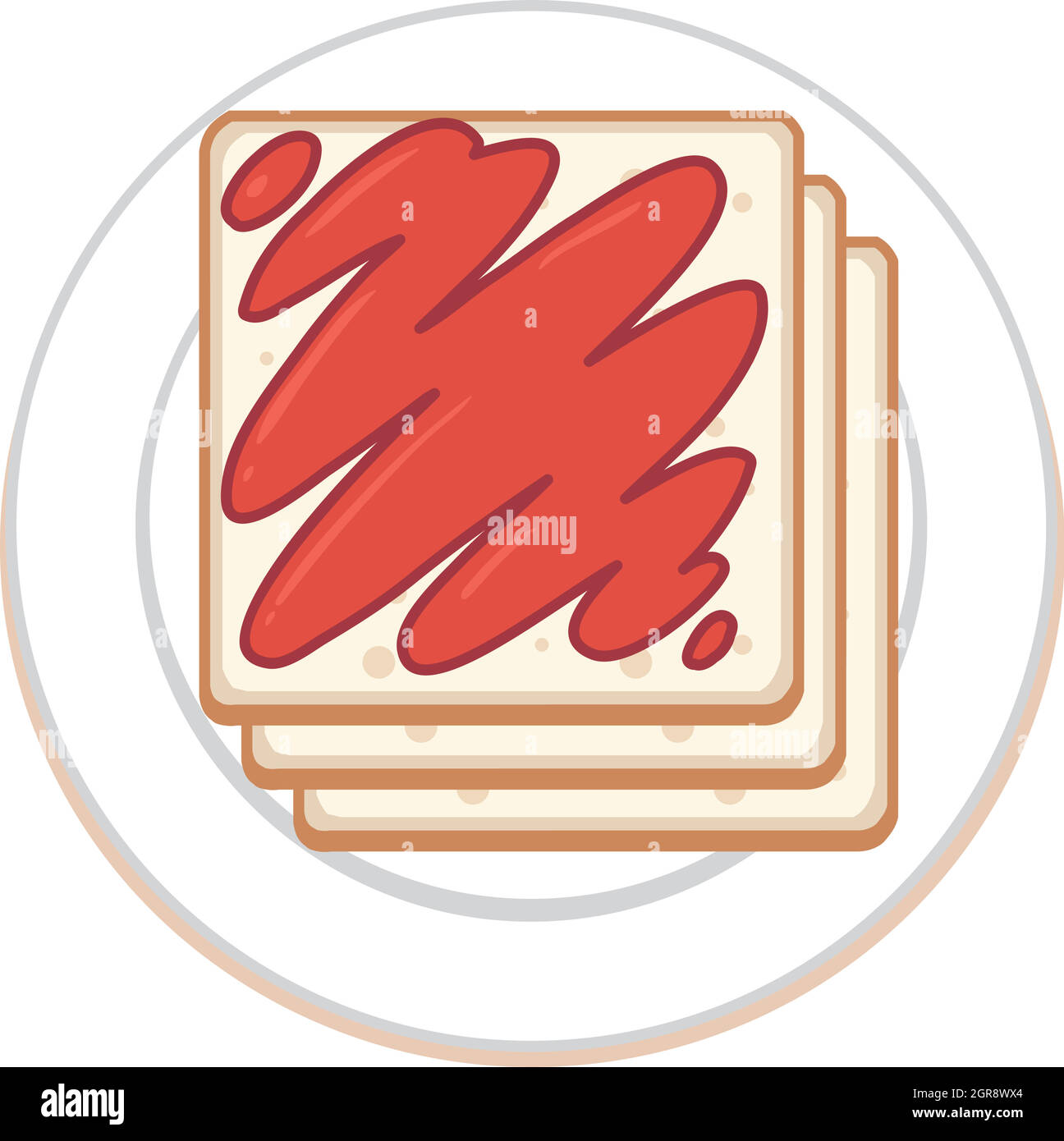 Toast on plate Stock Vector Images - Alamy
