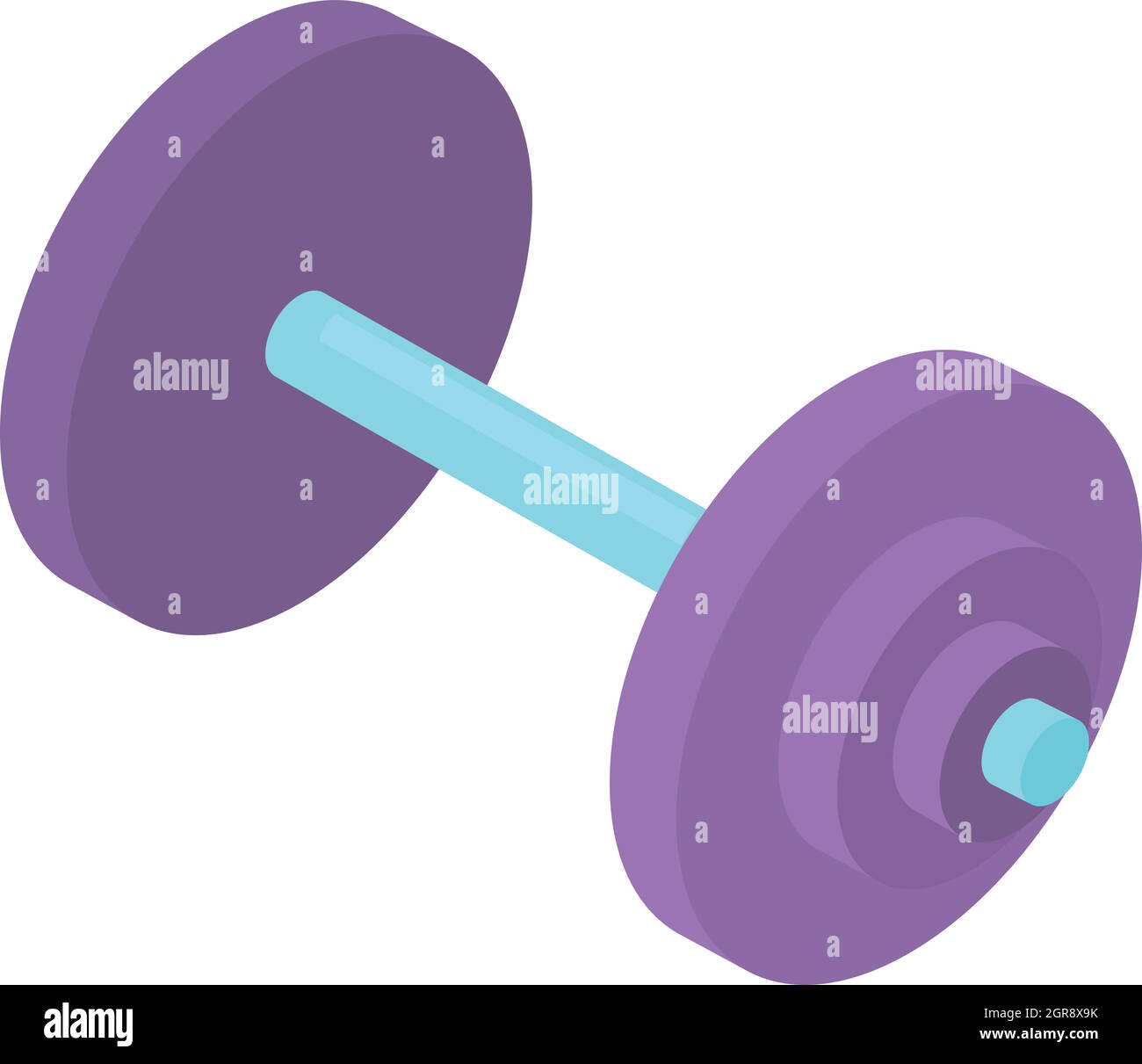 Exercise dumbbell icon cartoon Cut Out Stock Images & Pictures - Alamy