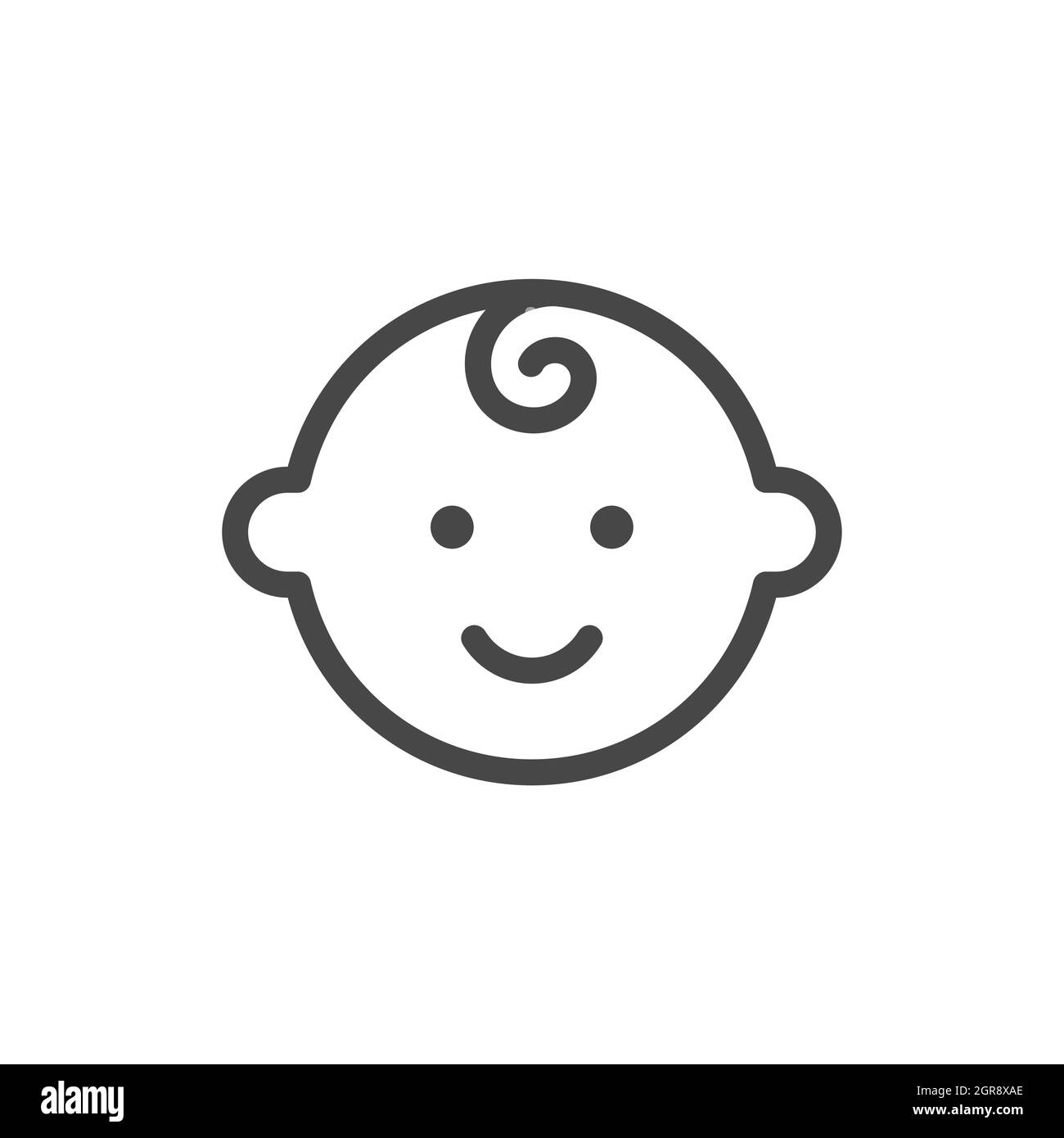Baby smiling black vector icon Stock Vector Image & Art - Alamy