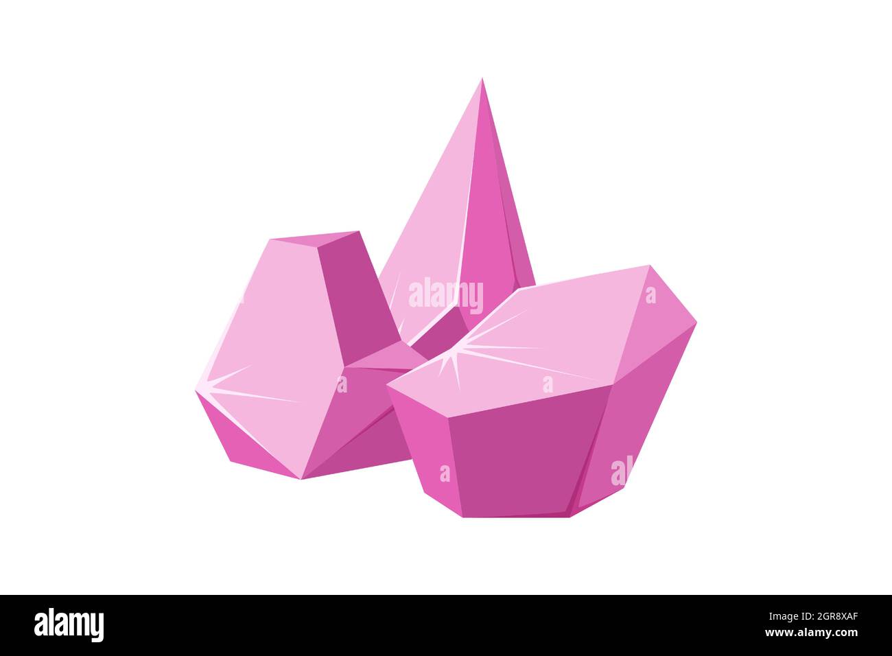 Crystals broken into pieces. Smashed ruby crystals. Broken gemstones or ...