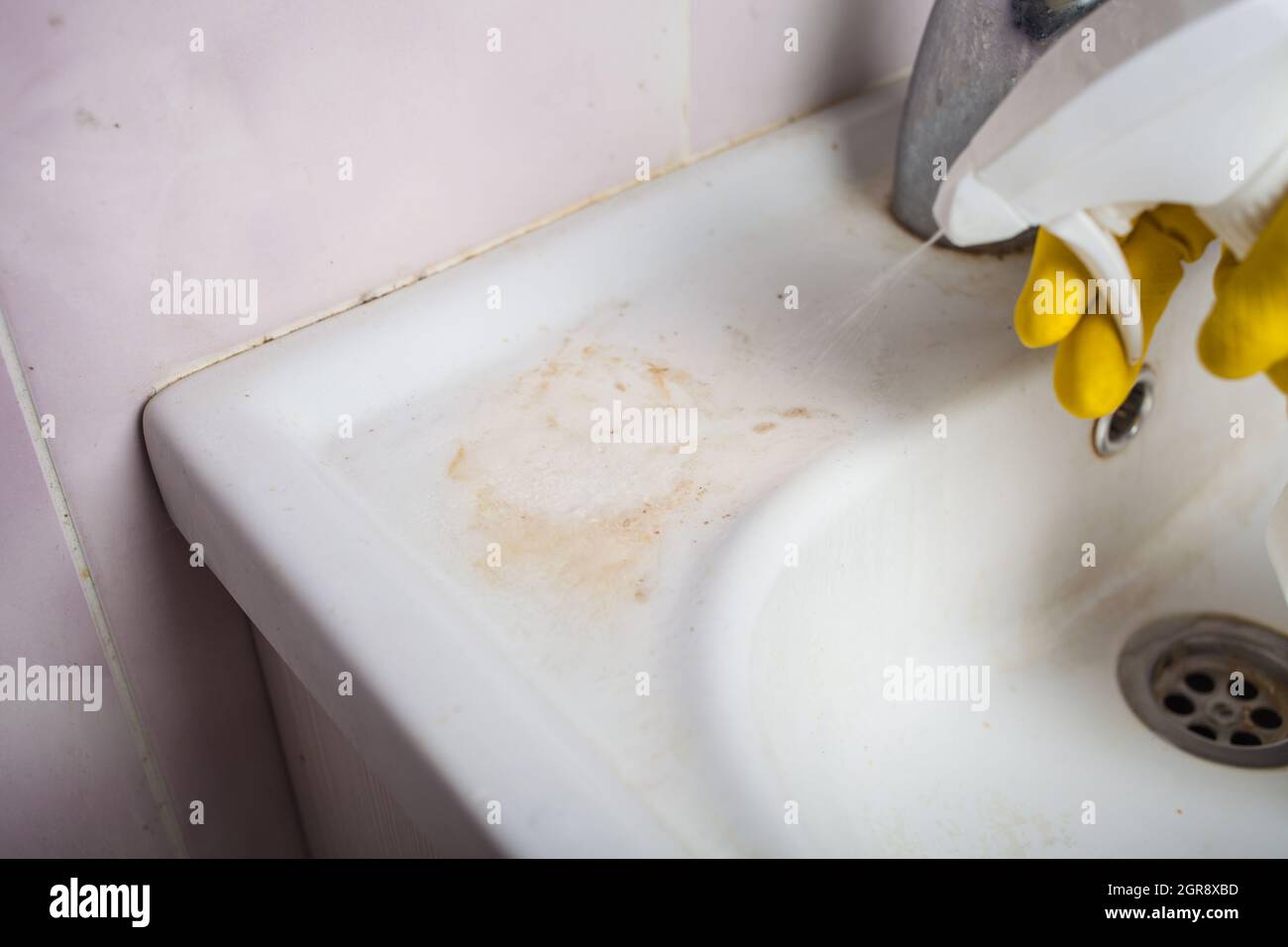 Maid scrubbing floor hi-res stock photography and images - Alamy