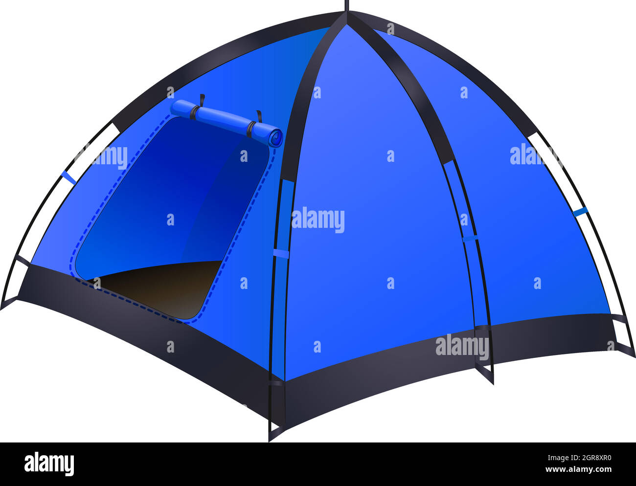 Cartoon blue tent hi-res stock photography and images - Alamy
