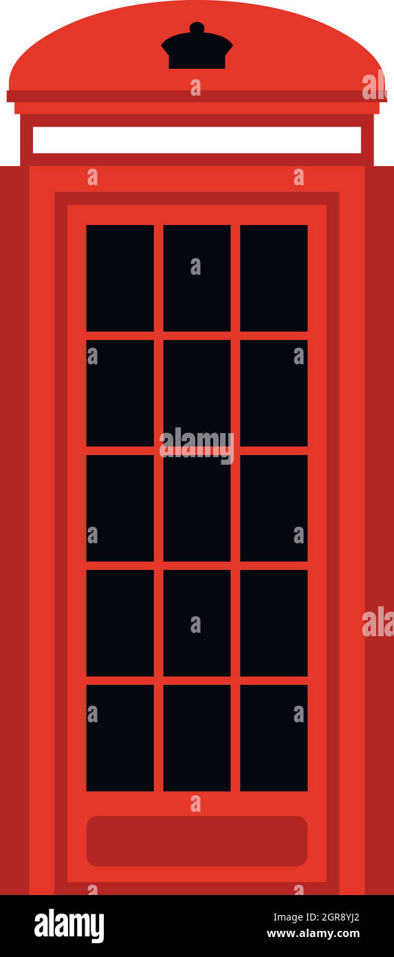 Phone booth icon, flat style Stock Vector Image & Art - Alamy