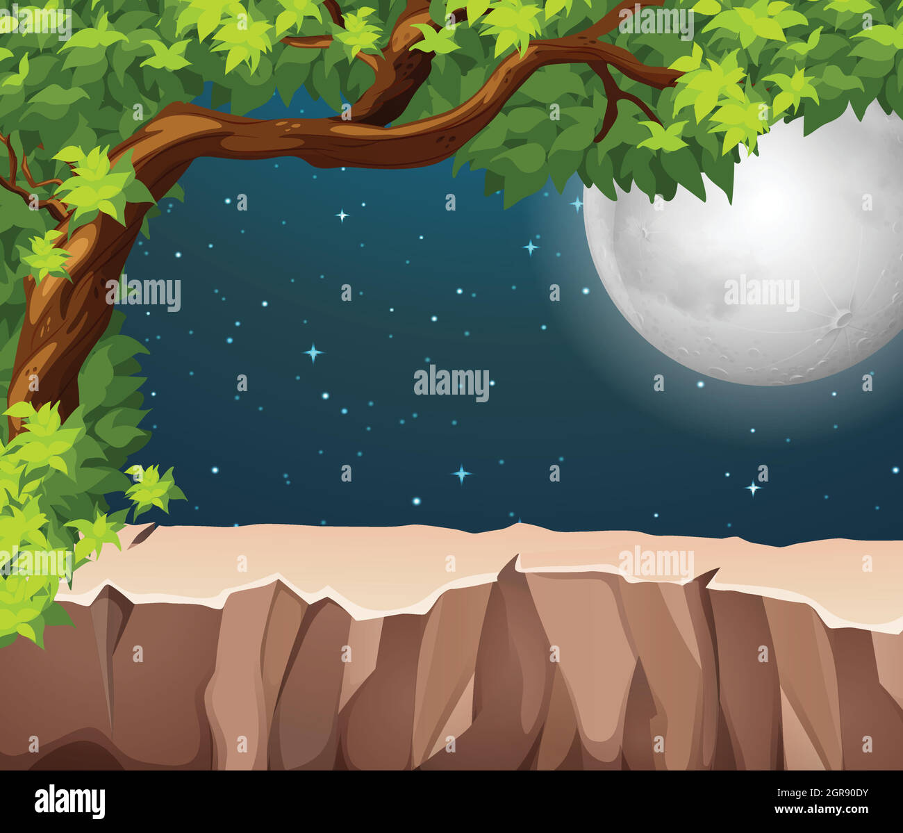 Moon cliff Stock Vector Images - Alamy