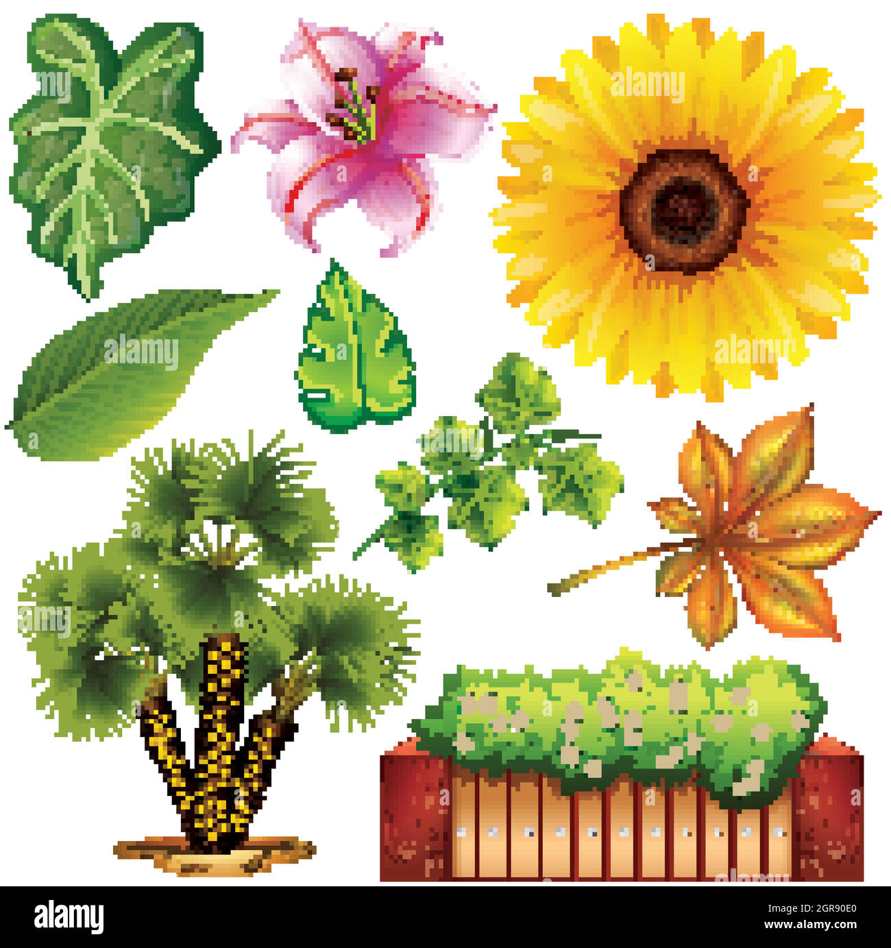 Set of isolated objects theme gardening Stock Vector Image & Art - Alamy