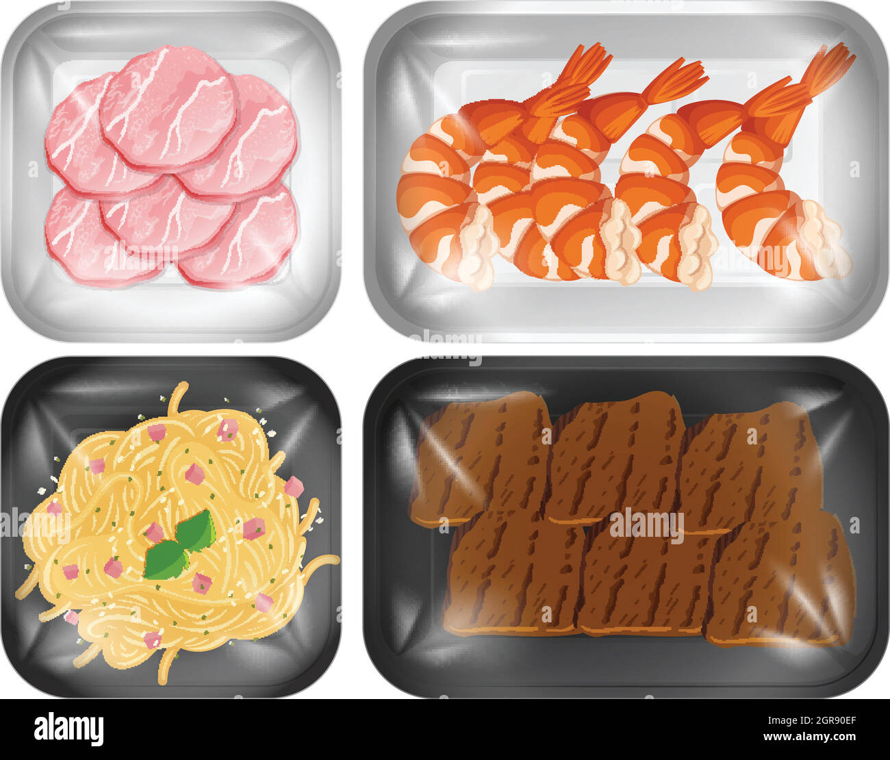 Delicious food cartoon Stock Vector Images - Alamy