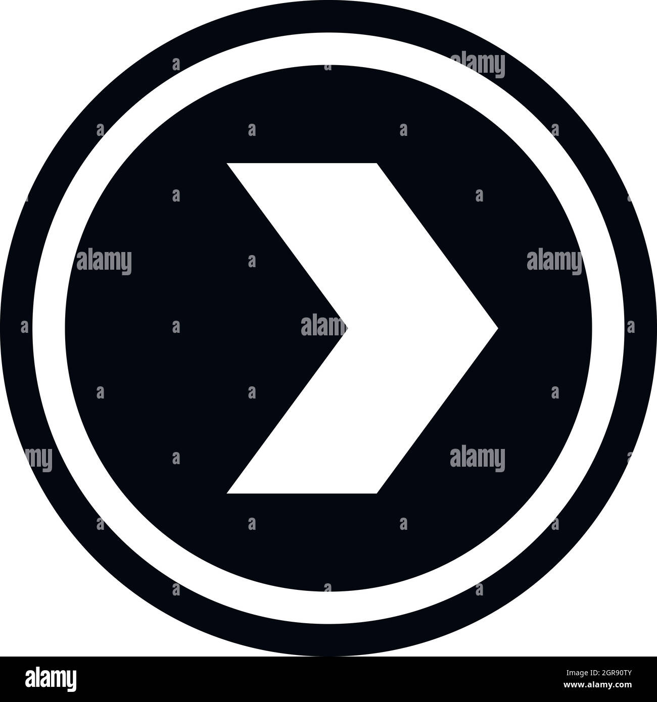 Arrow in circle icon hi-res stock photography and images - Alamy