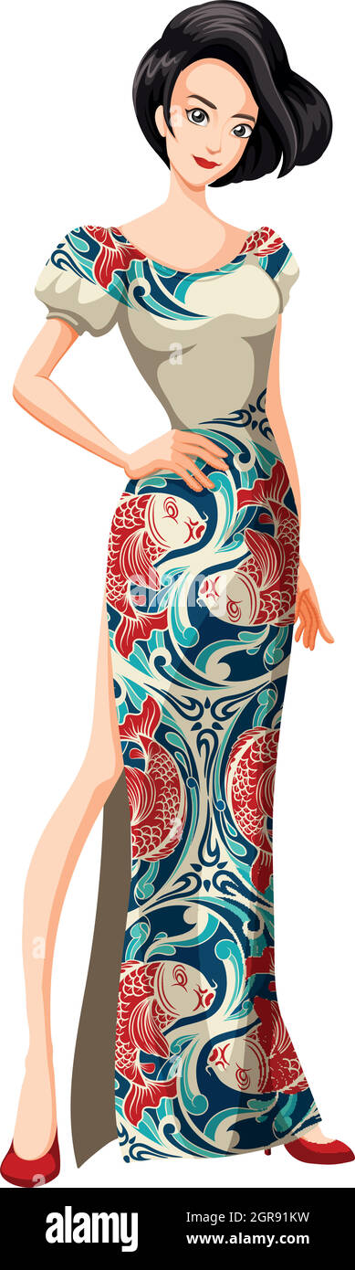 Woman in beautiful pose Stock Vector Images - Alamy