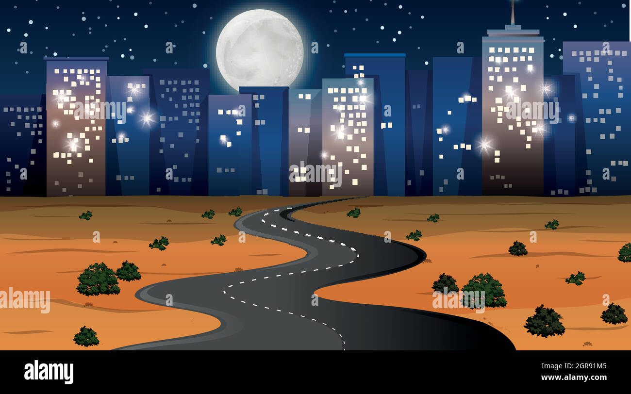 Desert city background scene Stock Vector Images - Alamy