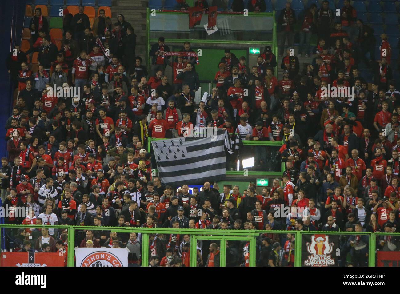 Supporters Stade Rennais during the UEFA Europa Conference League ...