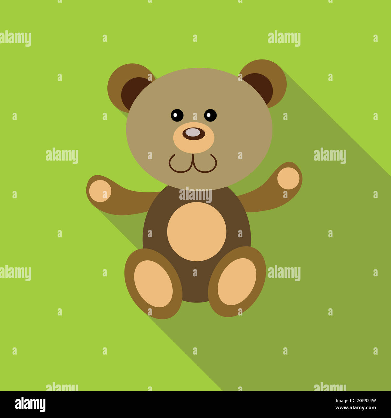 Toy bear icon, flat style Stock Vector Image & Art - Alamy