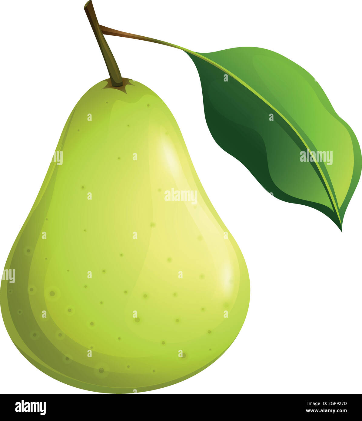 Green pear with leaf hi-res stock photography and images - Alamy