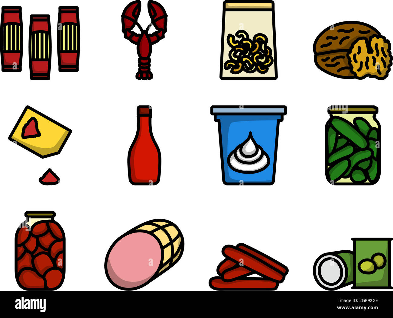 Food Icon Set Stock Vector Image & Art - Alamy