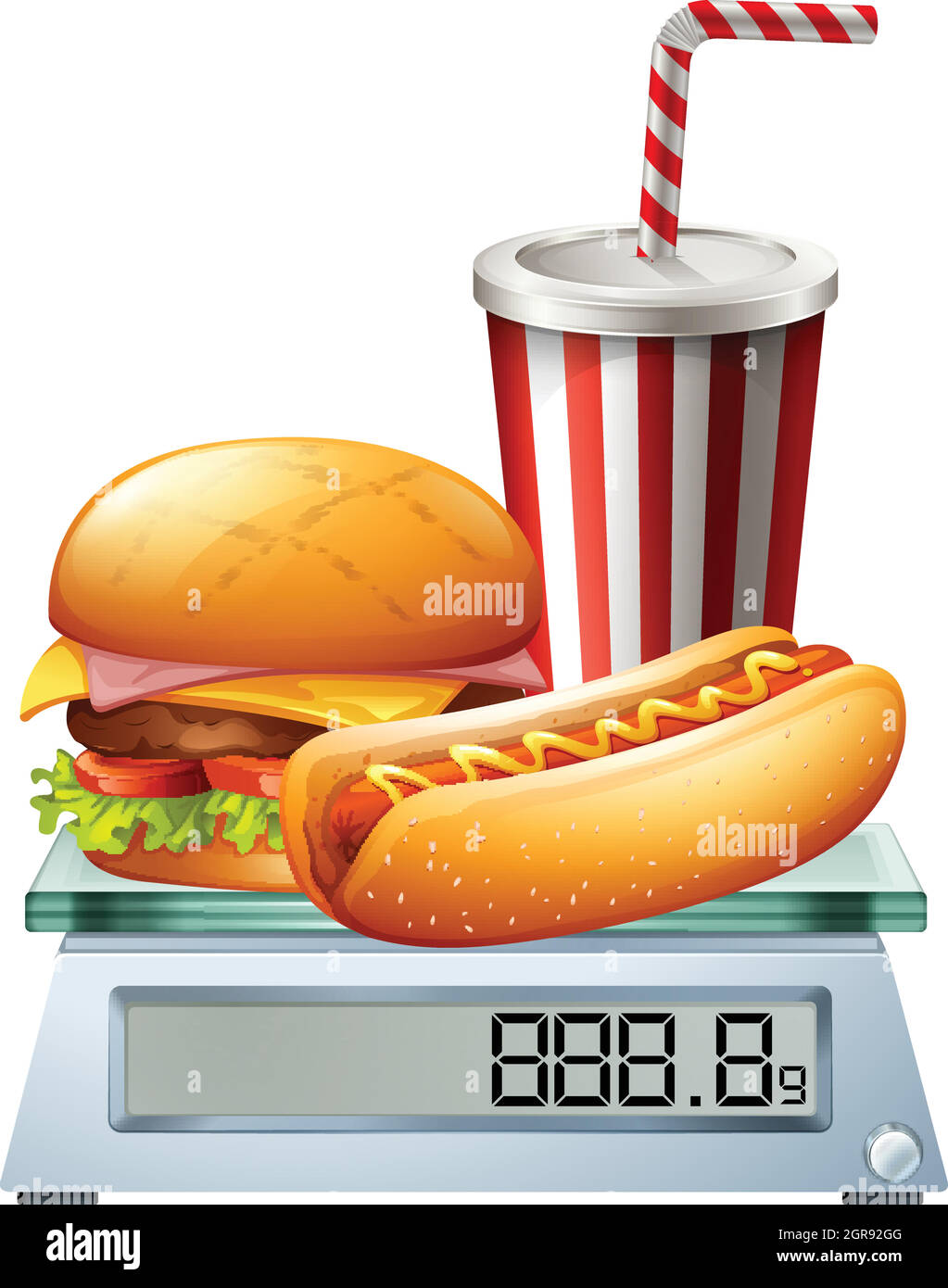 Dish on the scale Stock Vector Images - Alamy