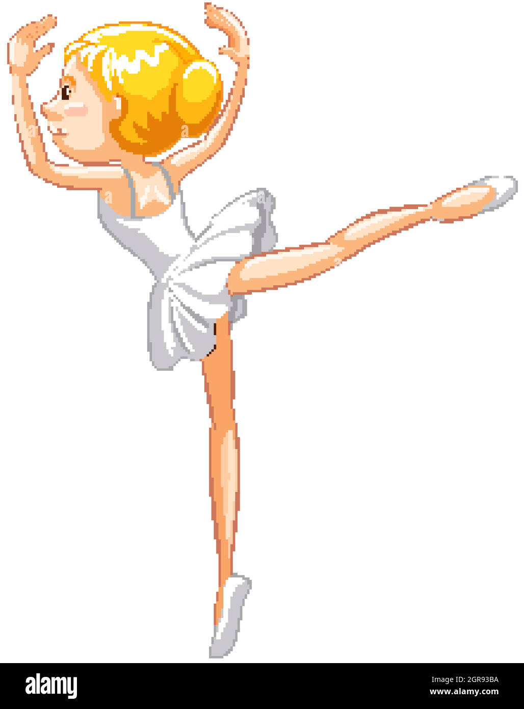 Athlete doing ballet dancing on white background Stock Vector Image ...