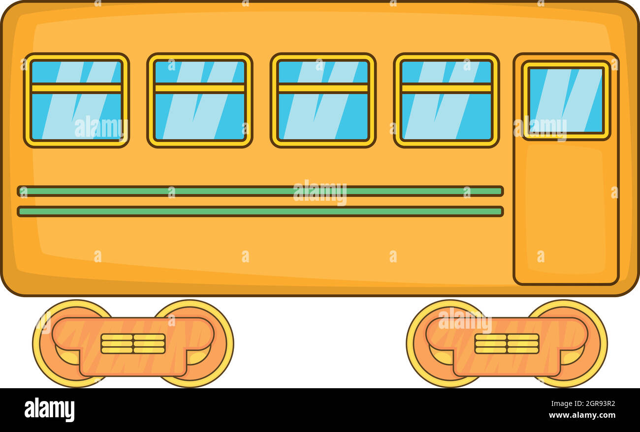 Rail car icon, cartoon style Stock Vector Image & Art - Alamy