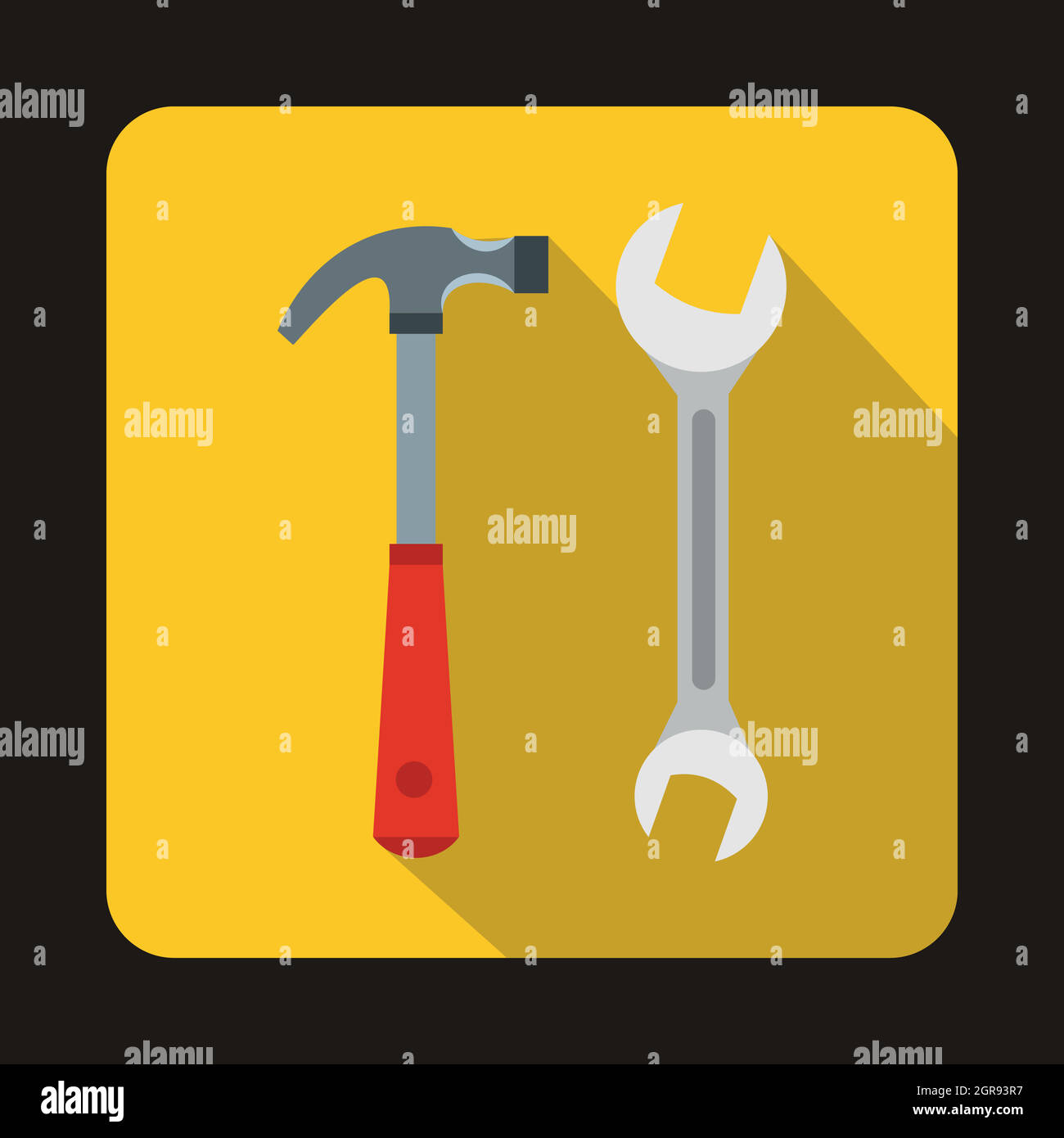 Wrench tool metal isolated Stock Vector Images - Alamy