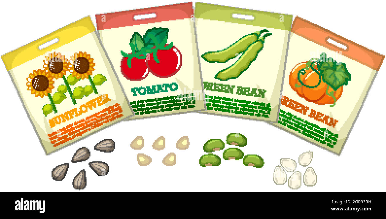 Tomato seed packet Stock Vector Images - Alamy