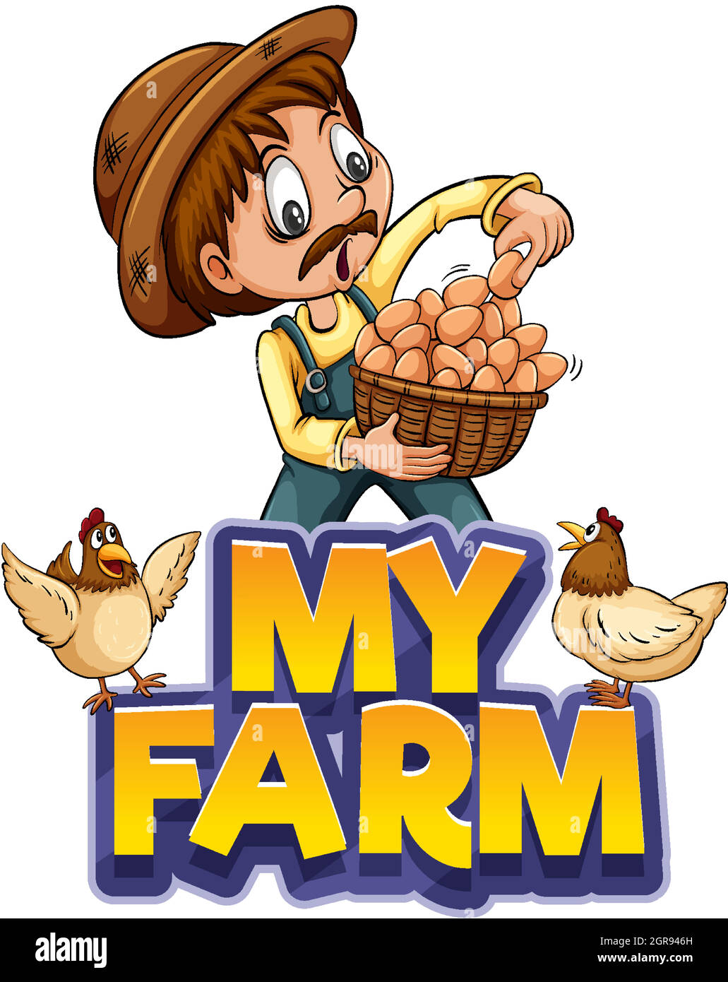 Agriculture farm farmer egg Cut Out Stock Images & Pictures - Alamy