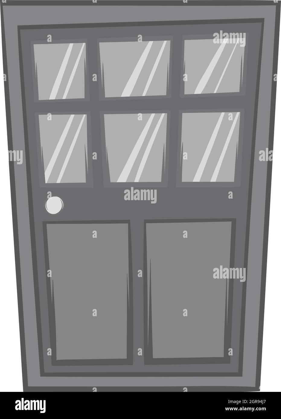 Wooden interior door icon, black monochrome style Stock Vector Image ...