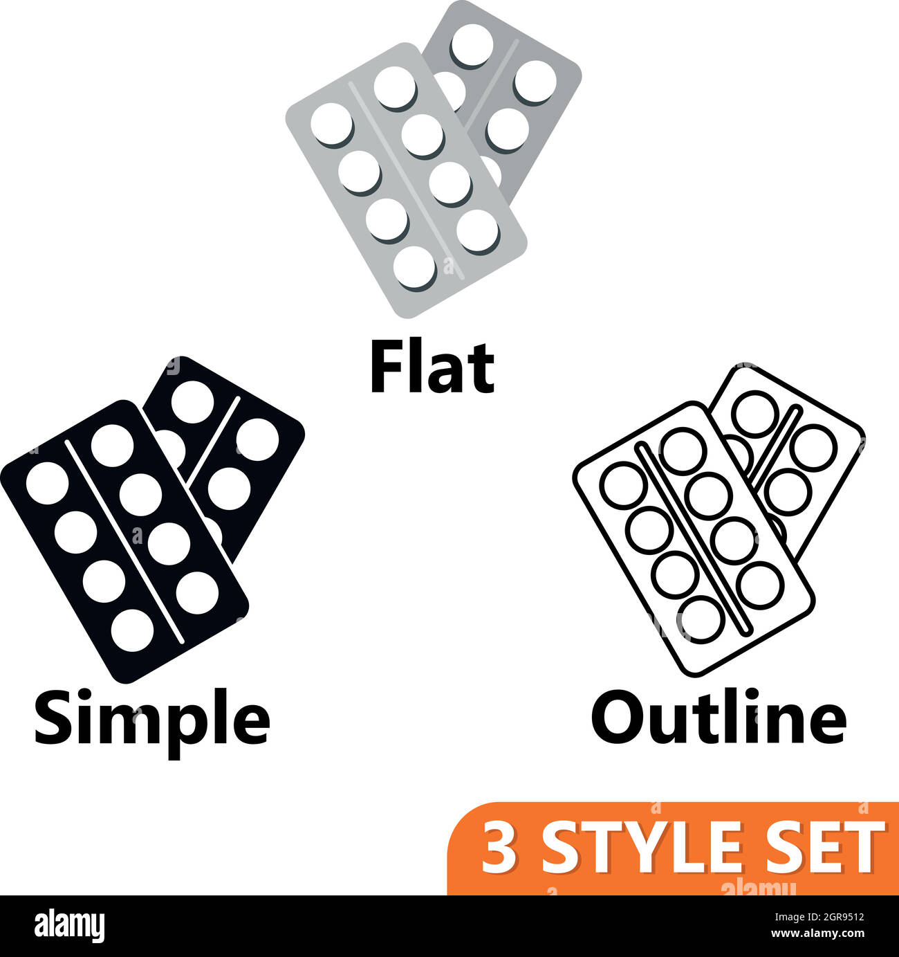 Pills icon simple style hi-res stock photography and images - Alamy