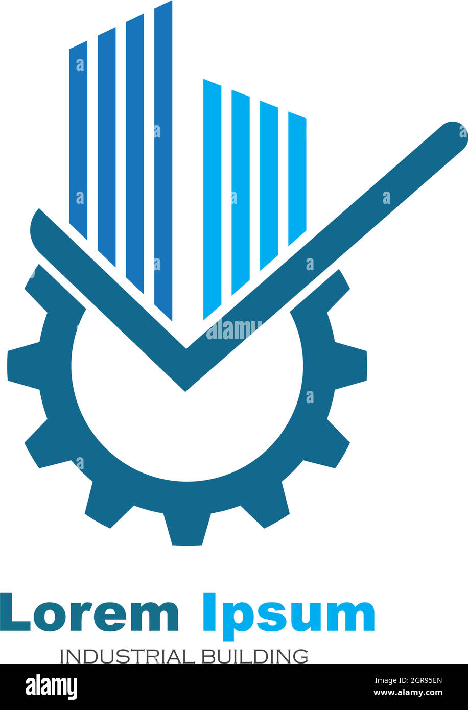 industrial building gear logo icon vector Stock Vector Image & Art - Alamy