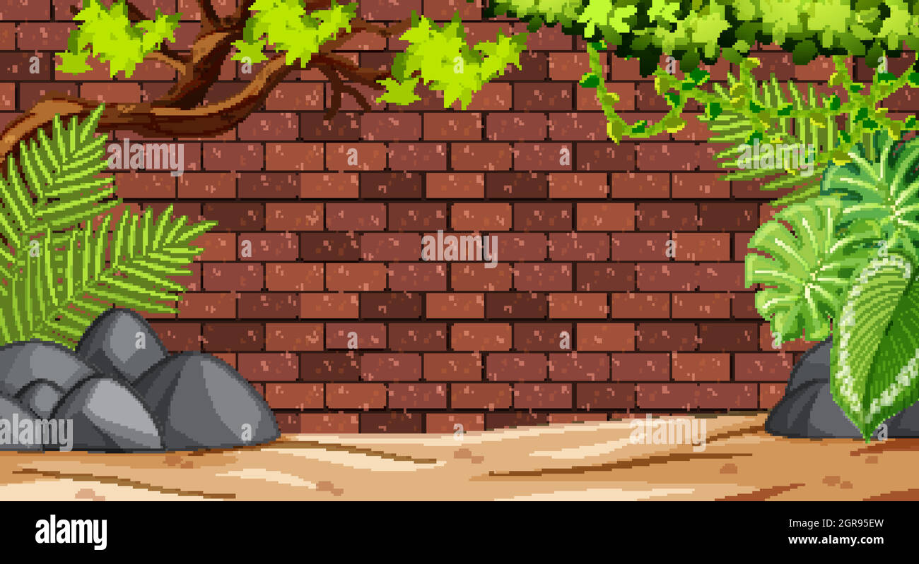 Blank Brick Wall Outside