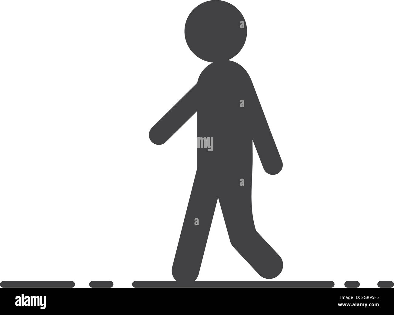 people walking alone vector illustration design Stock Vector Image ...