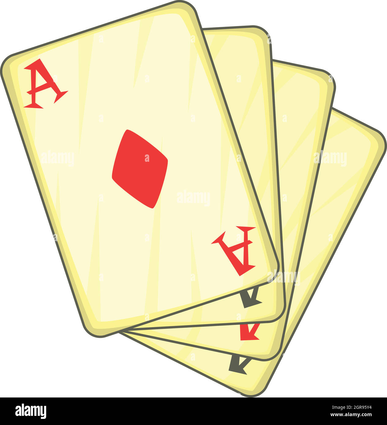 Four aces playing cards icon, cartoon style Stock Vector Image & Art ...