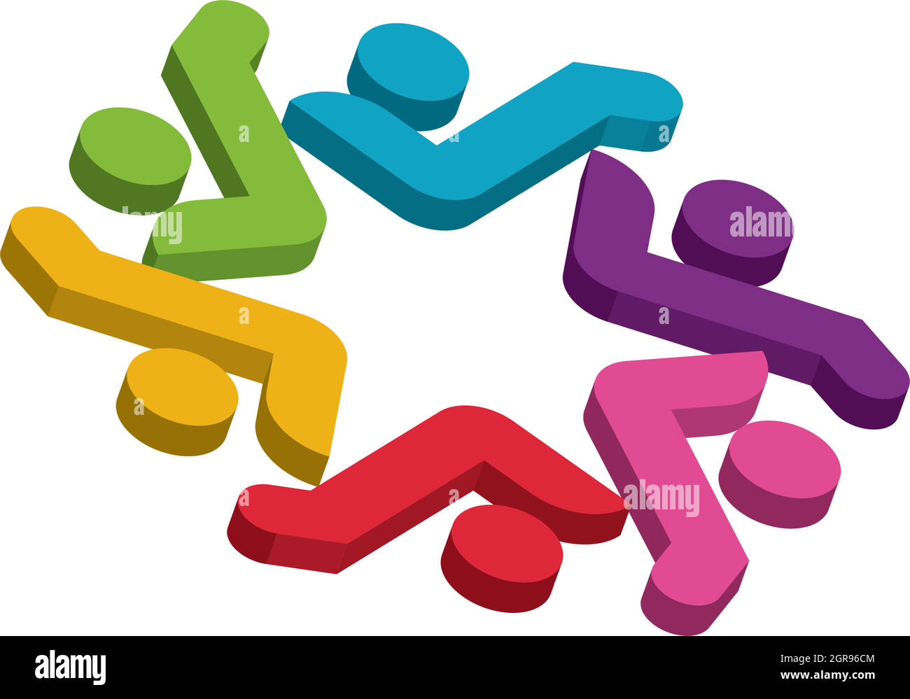 3d Community, network and social people icon design Stock Vector Image ...