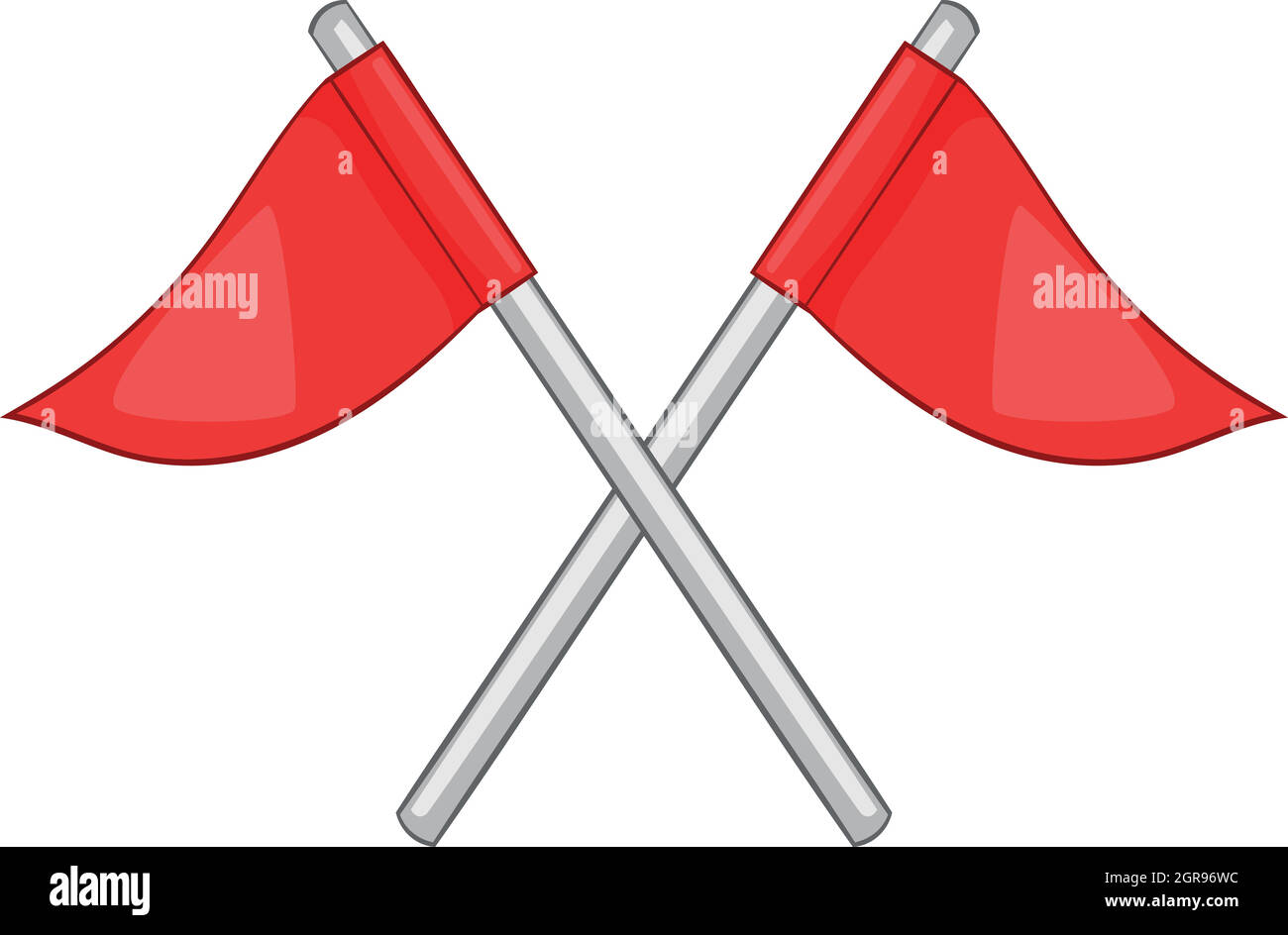 Flags of golf course icon, cartoon style Stock Vector Image & Art - Alamy