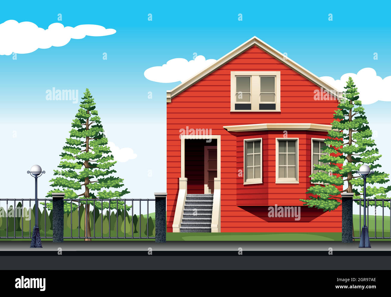House for digital art Stock Vector Images - Alamy
