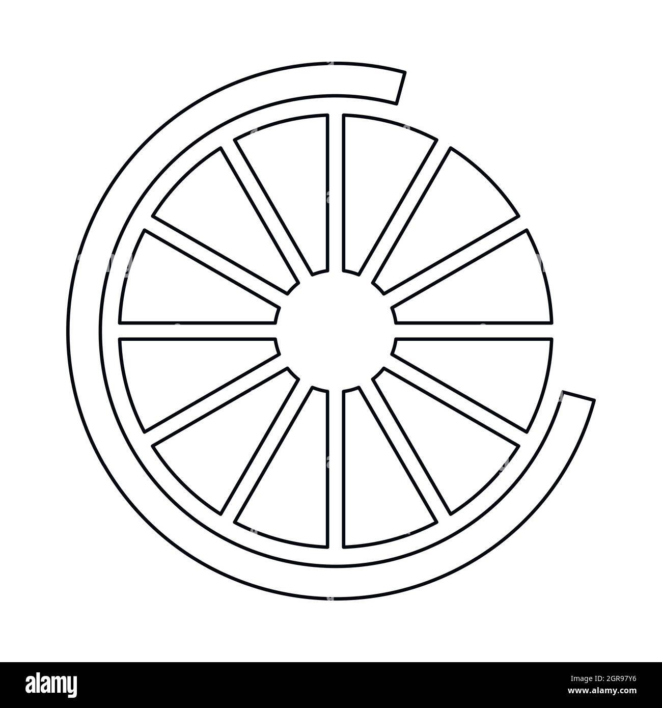 Sign incomplete download icon, outline style Stock Vector Image & Art ...